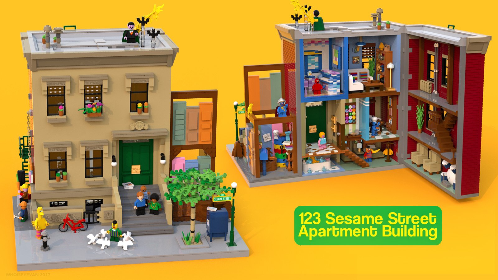 Awesome MOC Series – 123 SESAME STREET Apartment Building – Singapore ...